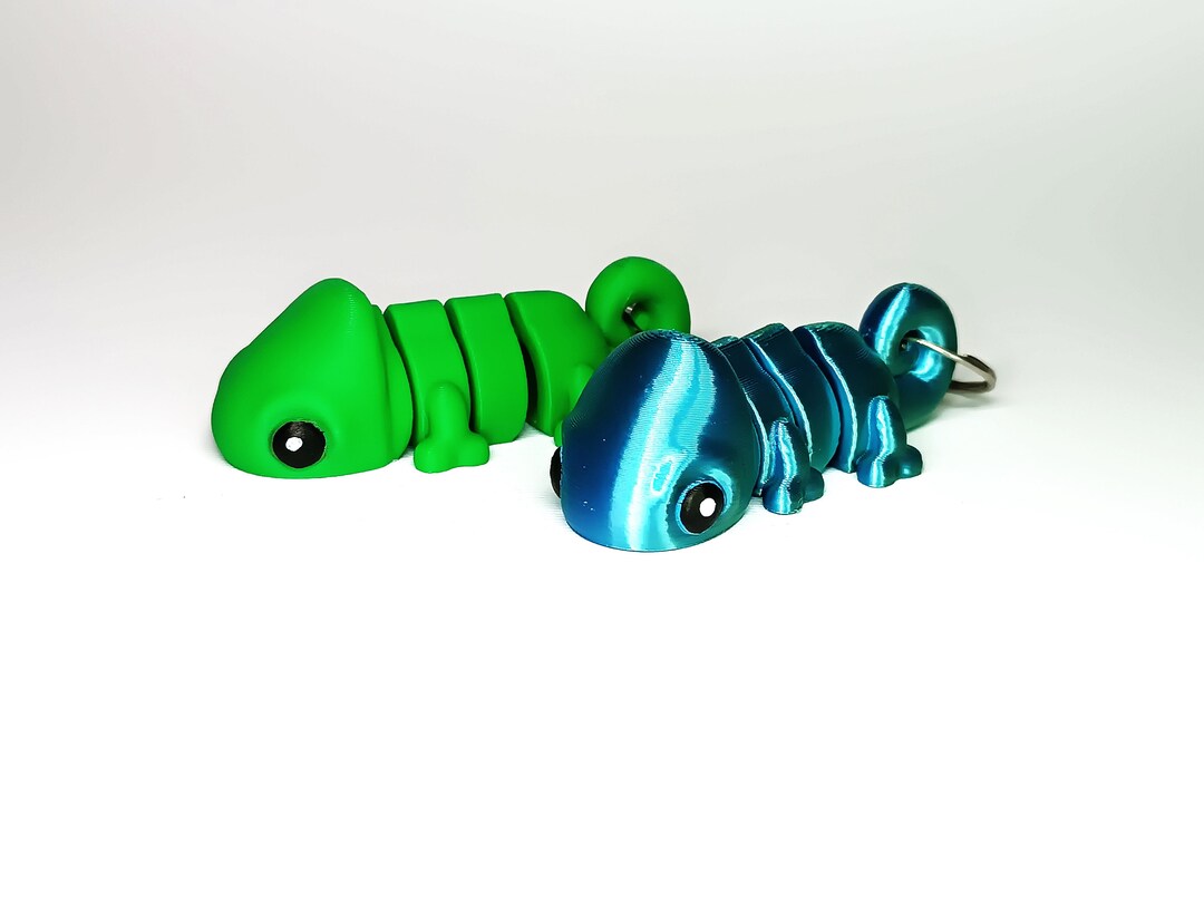 3d Printed Chameleon Keychain - Etsy