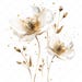 14 White and Gold Abstract Floral Watercolor Clipart Bundle, Wedding ...