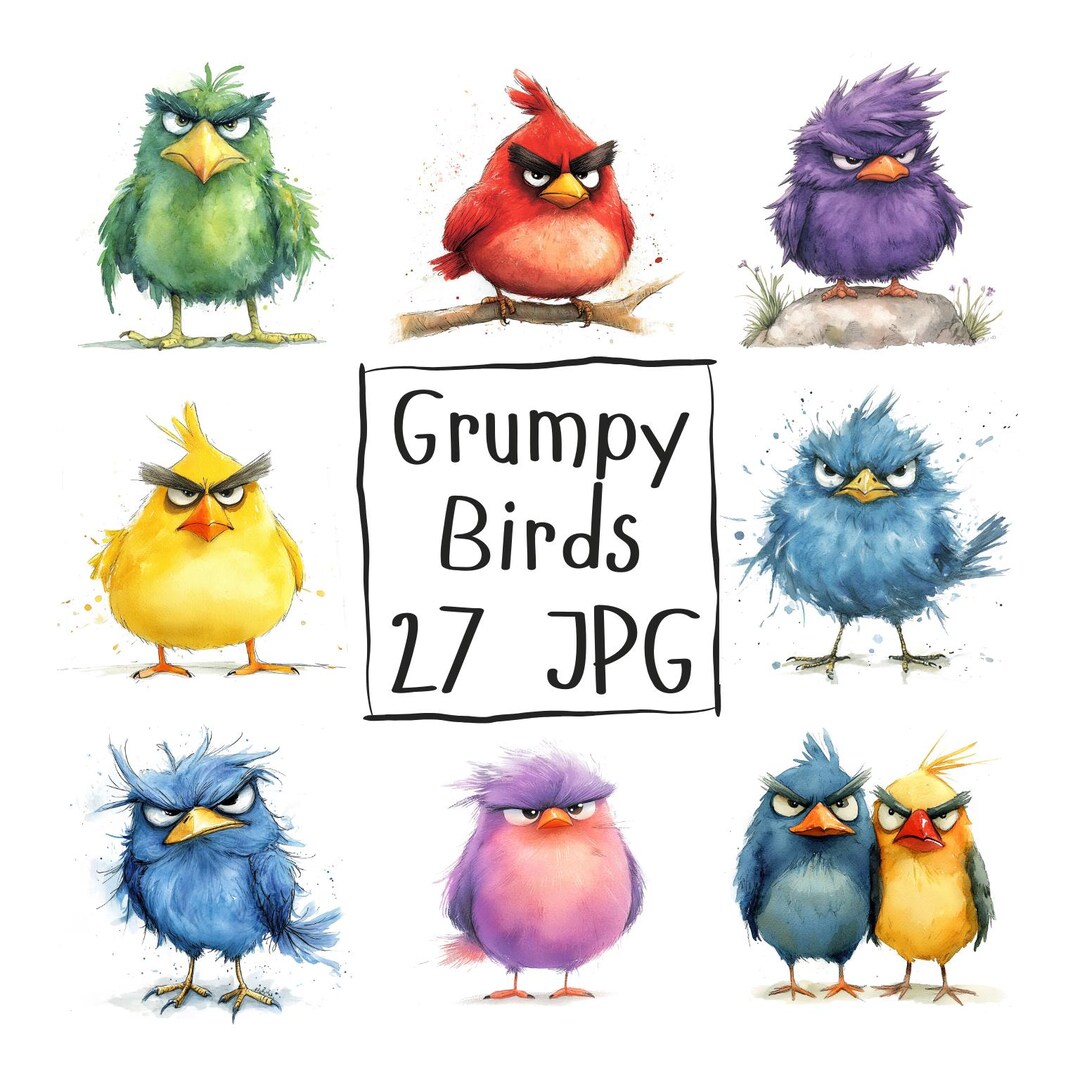27 Grumpy Birds Clipart Angry Bird Clipart, Cute Bird Cute Nursery ...