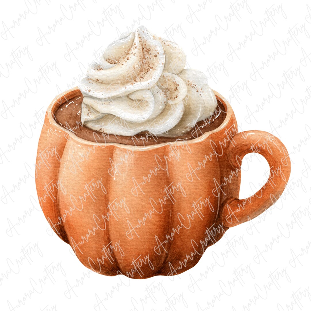 6 Watercolor Pumpkin Mug Clipart, Cozy Autumn Drink Illustrations, Fall ...