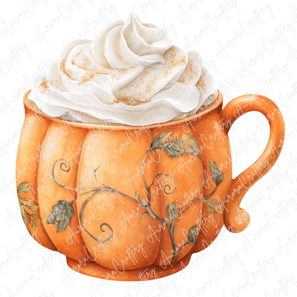 6 Watercolor Pumpkin Mug Clipart, Cozy Autumn Drink Illustrations, Fall ...
