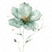 16 Abstract Green Watercolor Floral Clipart Bundle, Mint Green & Gold ...