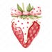 7 Chocolate Dipped Strawberry Clipart, Romantic Dessert Clipart for ...