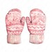 6 Pink Mittens Winter Clipart, Cozy Winter Mittens Clipart, Winter ...