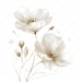 14 White and Gold Abstract Floral Watercolor Clipart Bundle, Wedding ...