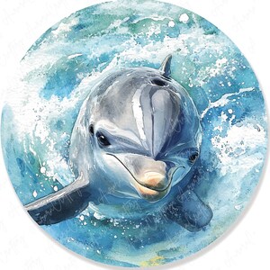 8 Watercolor Dolphin Clipart, Dolphin Sealife Clipart, Playful Dolphin ...