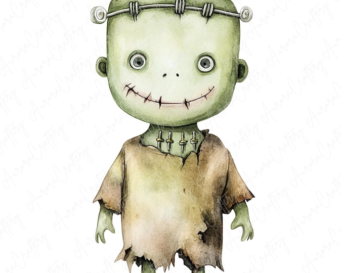 16 Cute Zombie Boy Clipart Bundle, Halloween Child Illustration ...