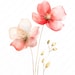 11 Watercolor Coral and Mint Floral Clipart, Flower Clipart, High ...