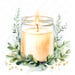 8 Winter Candle Clipart, Cozy Candles With Greenery Clipart, Winter ...