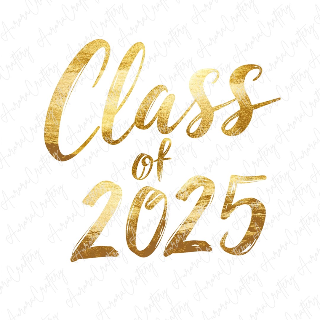 Class of 2025 Watercolor Clipart, Graduation Lettering Clipart, 2025 ...