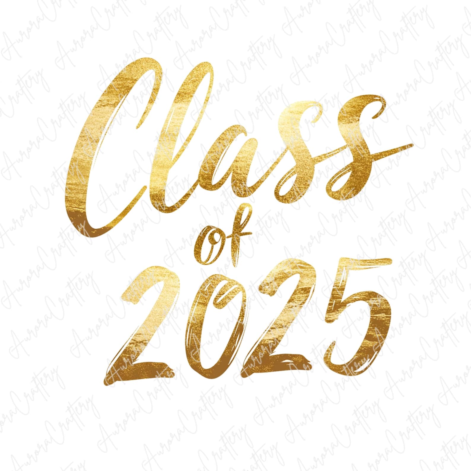 Class of 2025 Watercolor Clipart, Graduation Lettering Clipart, 2025 ...