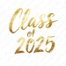 Class of 2025 Watercolor Clipart, Graduation Lettering Clipart, 2025 ...