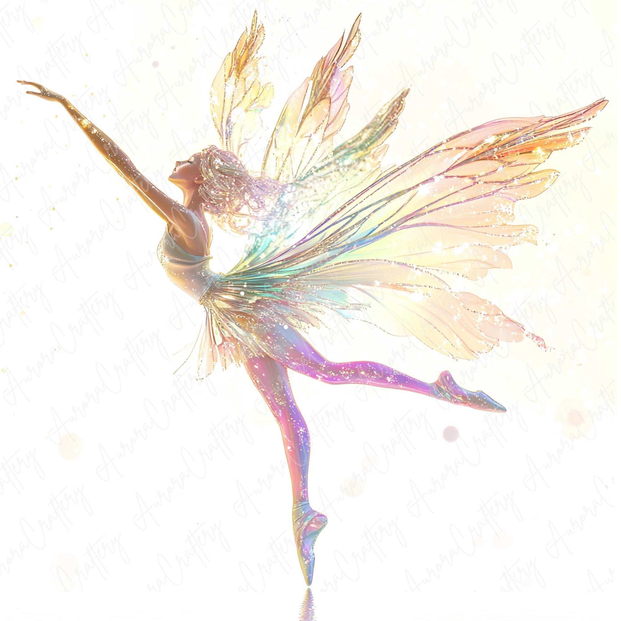 11 Watercolor Fairy Dance Clipart, Ballerina Clipart, Elegant Dancing ...