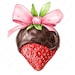 9 Chocolate Covered Strawberry Clipart, Cute Bow Strawberry, Festive ...