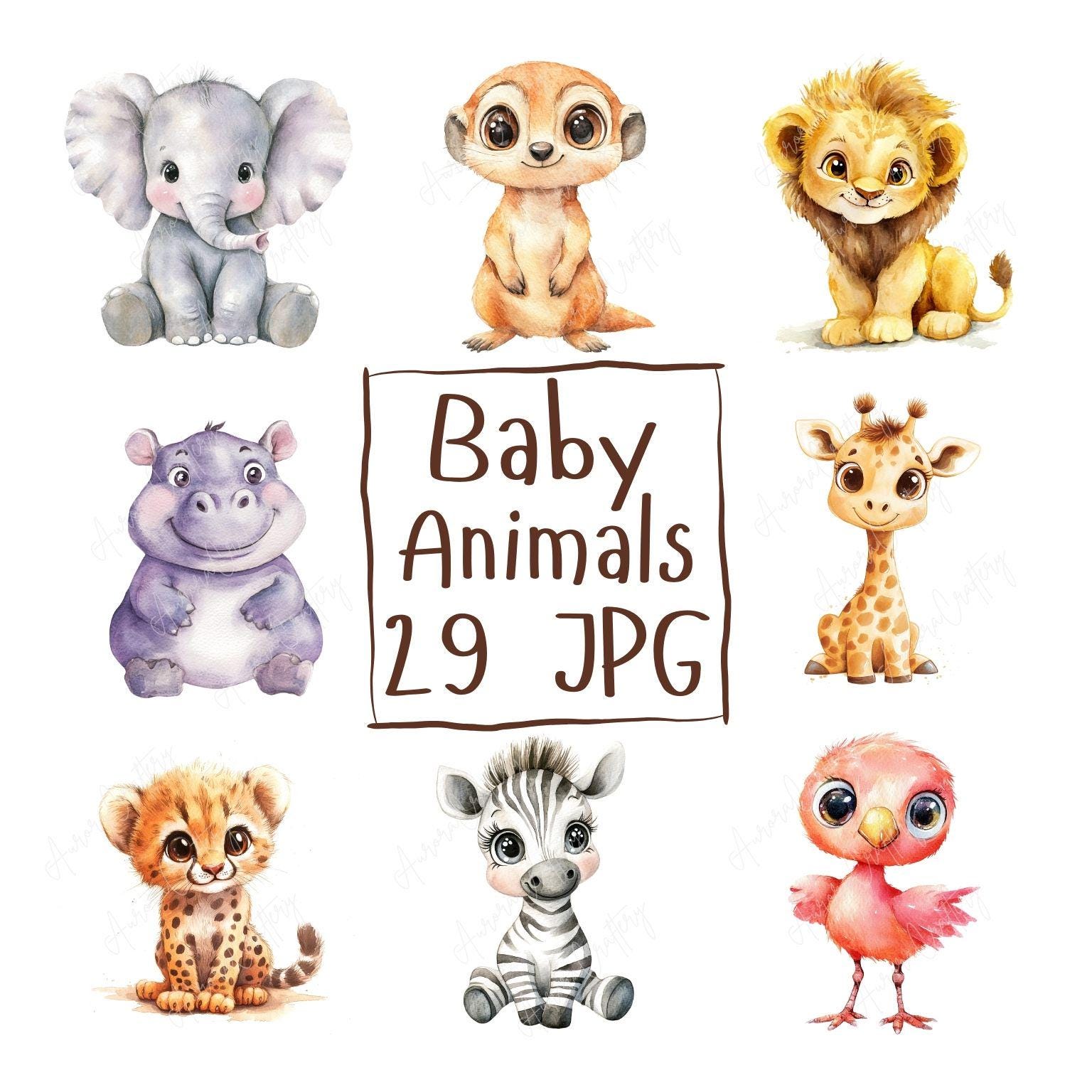 Cartoon Baby Animals Clipart 141+ Thousand Baby Animals Clipart