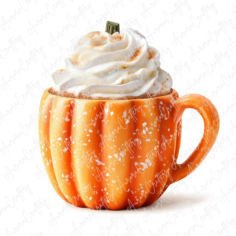 6 Watercolor Pumpkin Mug Clipart, Cozy Autumn Drink Illustrations, Fall ...