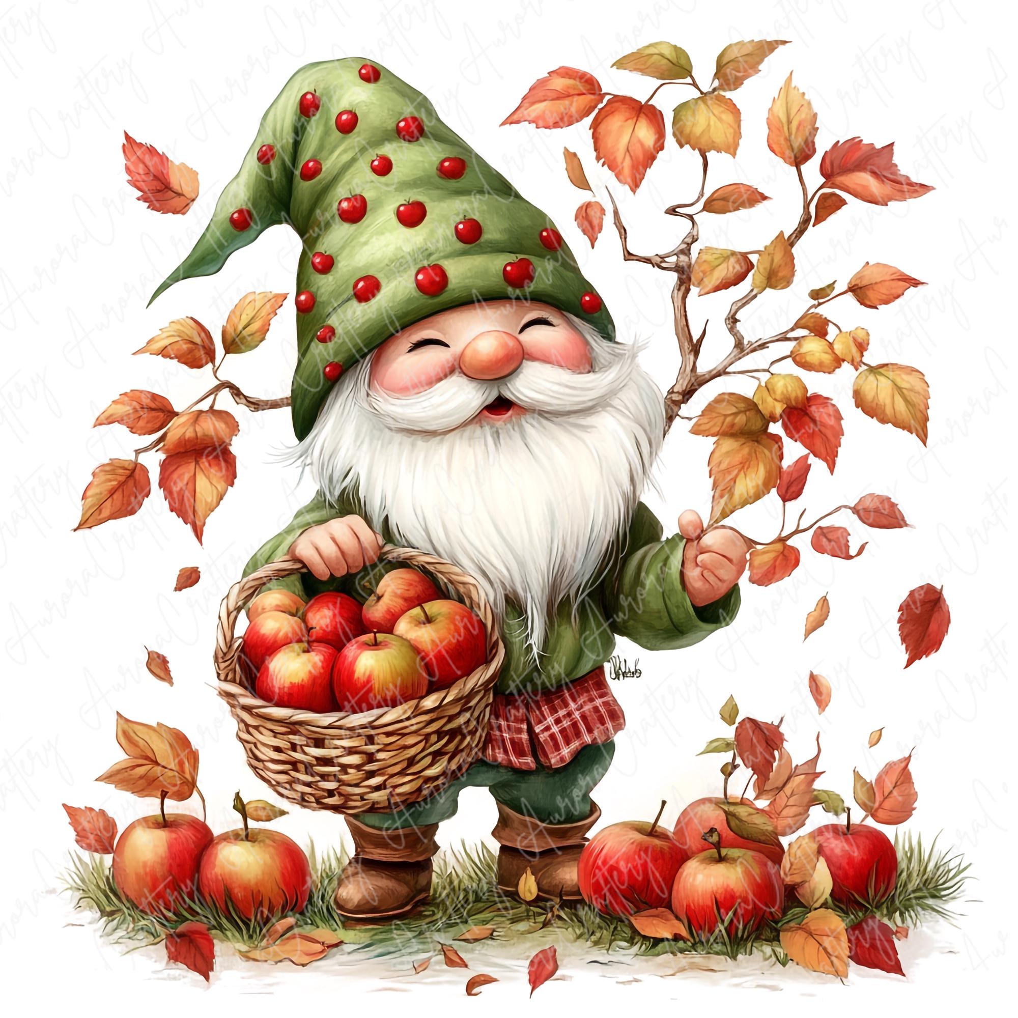 15 Fall Gnome Clipart, Autumn Fall Gnome, Cozy Seasonal Clipart, Fall ...