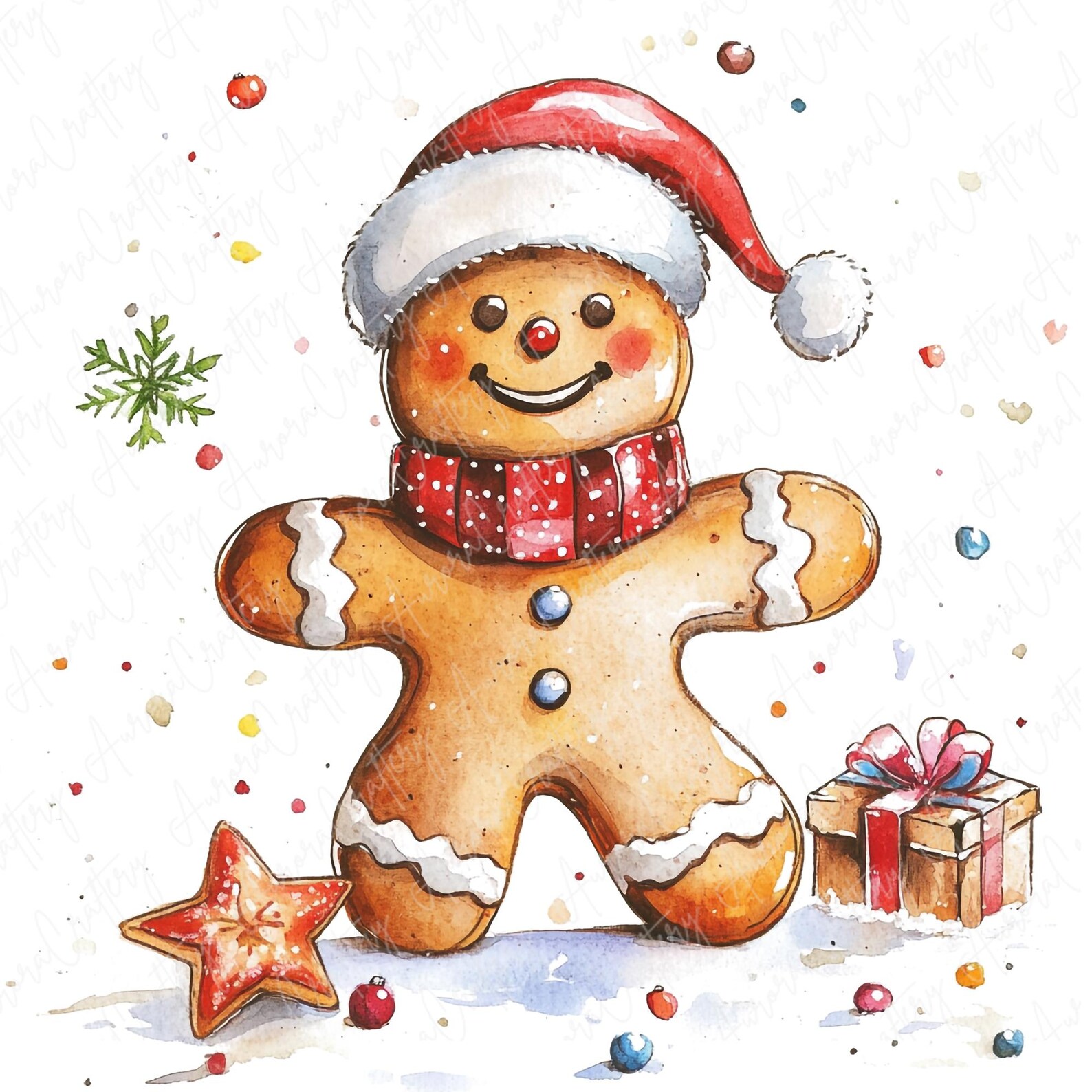 9 Cute Gingerbread Man Festive Clipart, Festive Gingerbread Cookie ...