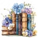 11 Watercolor Floral Books Clipart, Floral Book Clipart, Book Lover ...