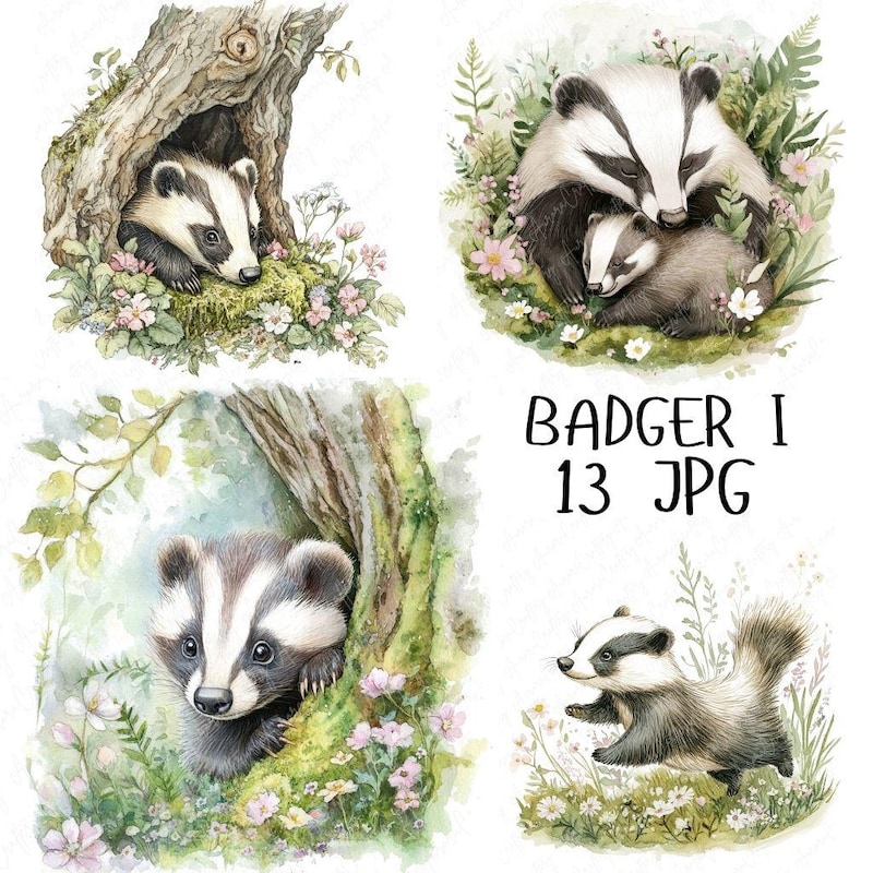 Badger Commercial Use - Etsy UK