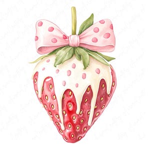 7 Chocolate Dipped Strawberry Clipart, Romantic Dessert Clipart for ...