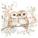 10 Watercolor Owl Clipart, Cute Owl Woodland Clipart, Woodland Owl and ...