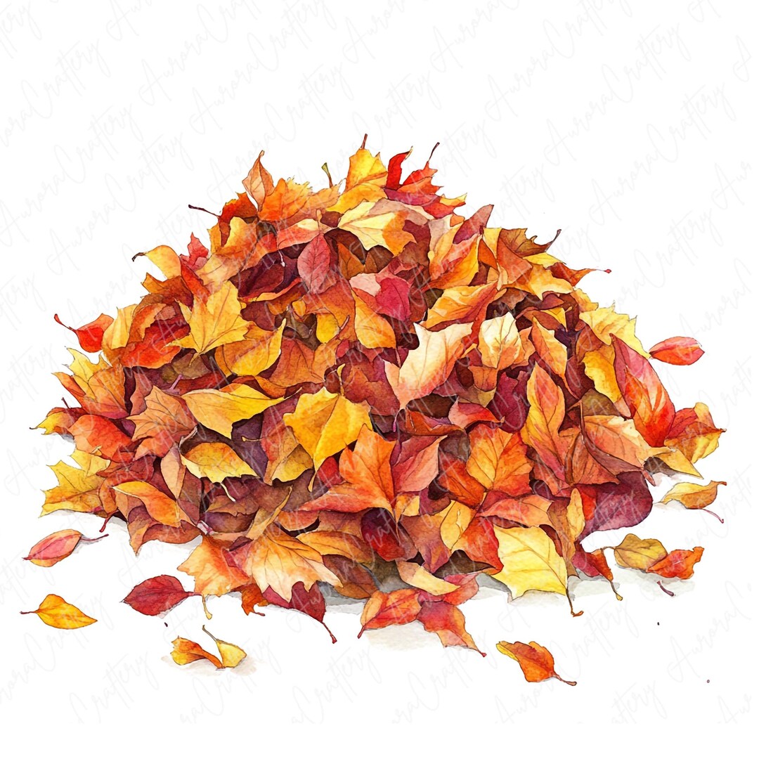 8 Watercolor Fall Leaves Clipart, Autumn Leaves Clipart, Autumn Crafts ...