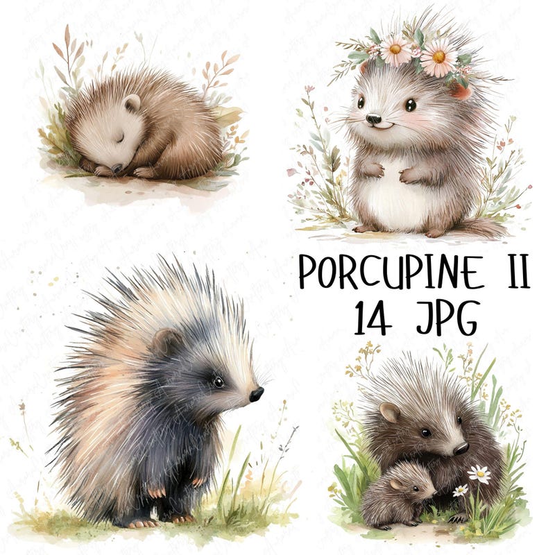 Porcupine Art - Etsy