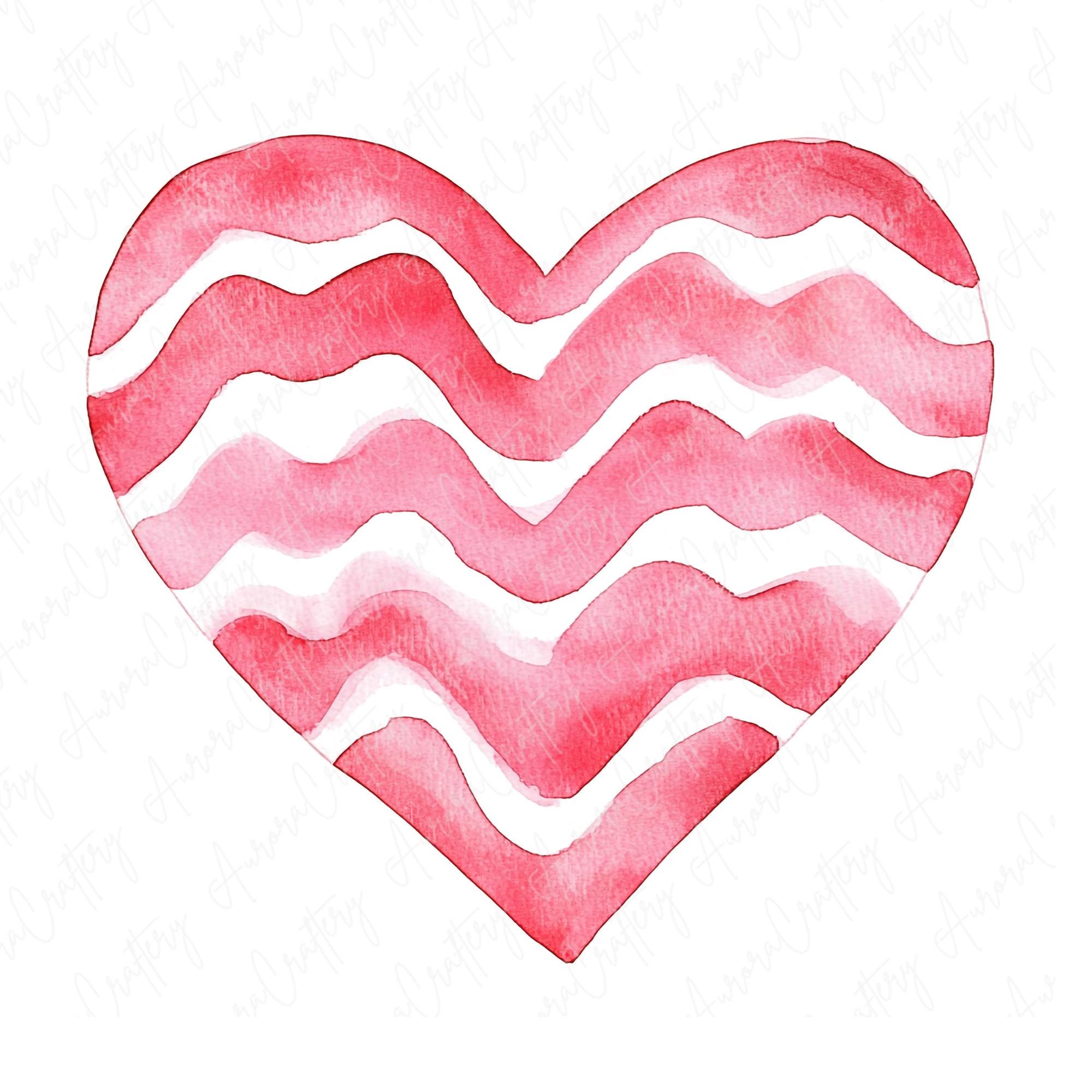 8 Watercolor Pink Heart Clipart, Soft Pastel Heart Illustrations for ...