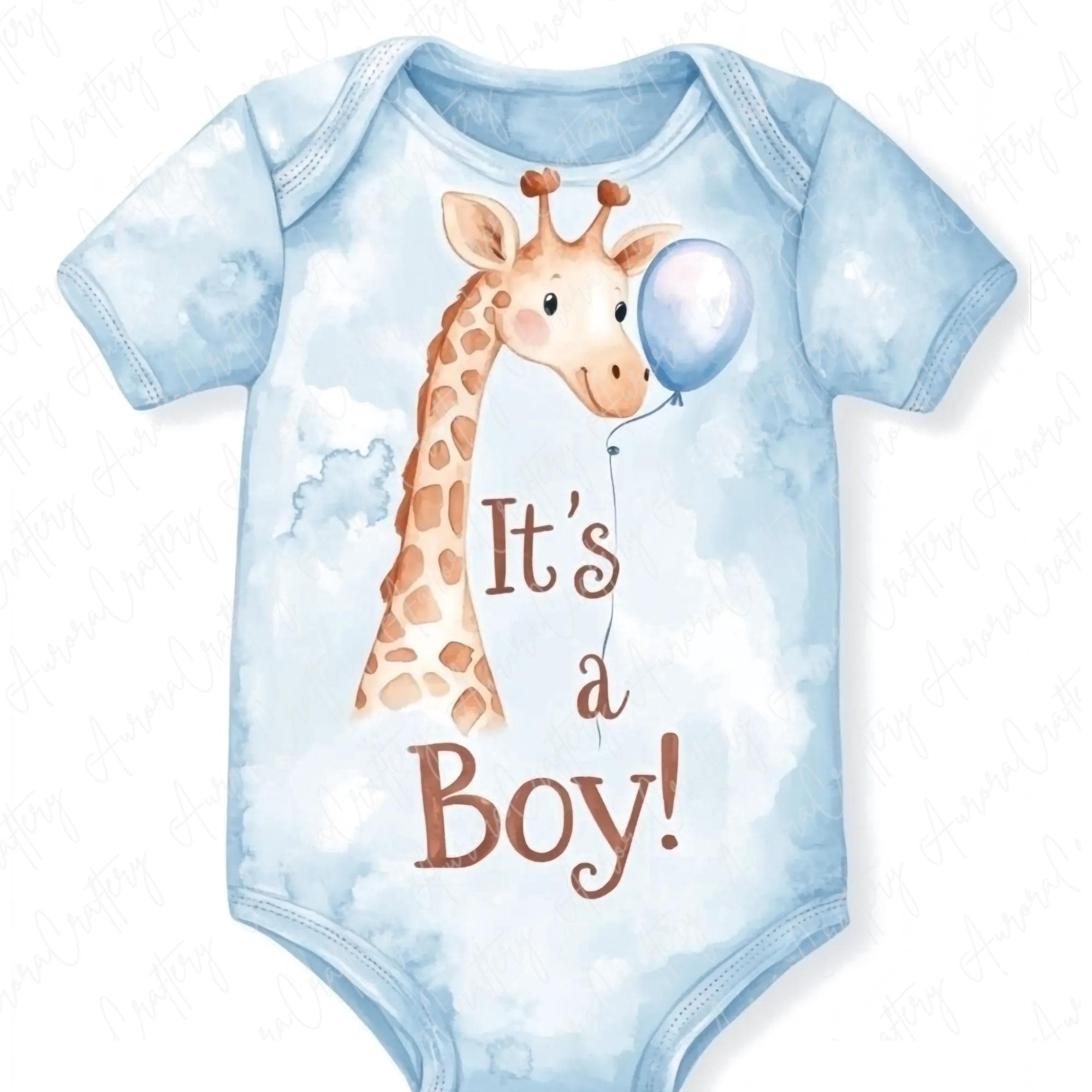 9 Blue Baby Onesie Clipart Set – Cute Watercolor Baby Boy Clothes, It's ...