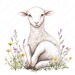 12 Watercolor Sheep Farm Clipart, Cute Sheep Clipart, Farm Animal ...