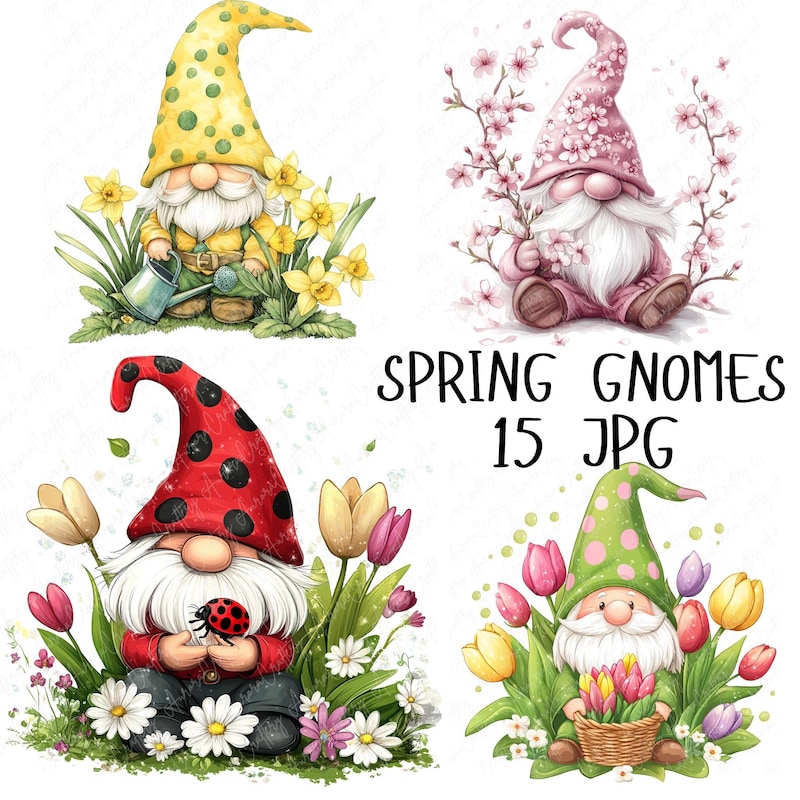 Png Clipart Spring Gnomes - Etsy