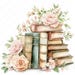 11 Watercolor Floral Books Clipart, Floral Book Clipart, Book Lover ...