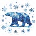9 Watercolor Polar Bear Winter Clipart, Polar Bear Clipart, Arctic ...