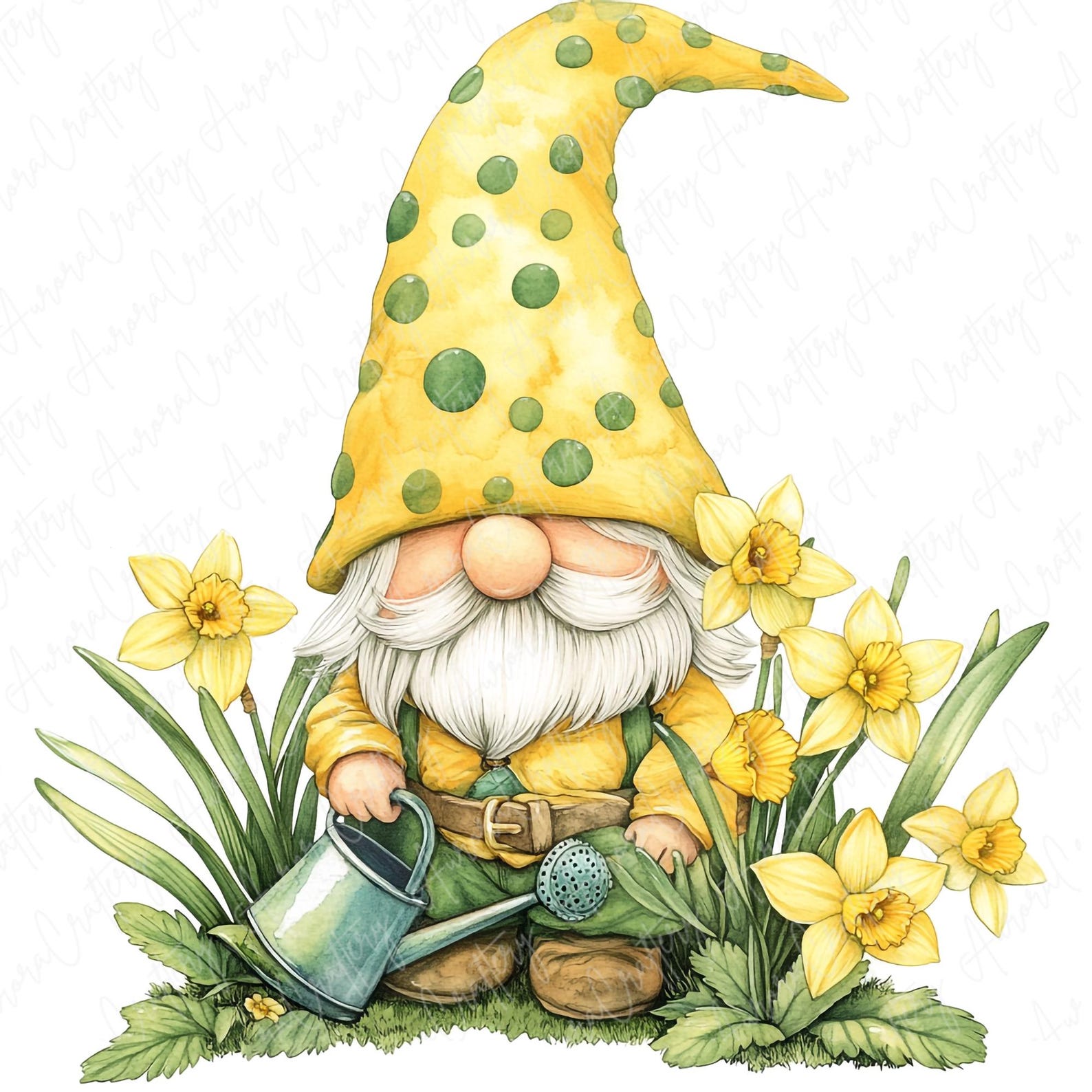 15 Spring Gnomes Clipart, Garden Gnome, Floral Gnome Clipart, Floral ...