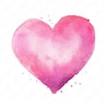 Pink Heart Png, Watercolor Valentine Clipart, Pink Floral Heart Clipart ...