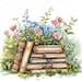 11 Watercolor Floral Books Clipart, Floral Book Clipart, Book Lover ...