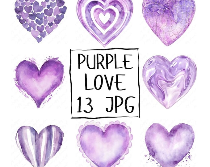 14 Watercolor Blue Heart Clipart, Blue Love Heart Illustrations for ...