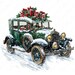 9 Watercolor Festive Trucks Clipart, Winter Truck With Gifts, Festive ...
