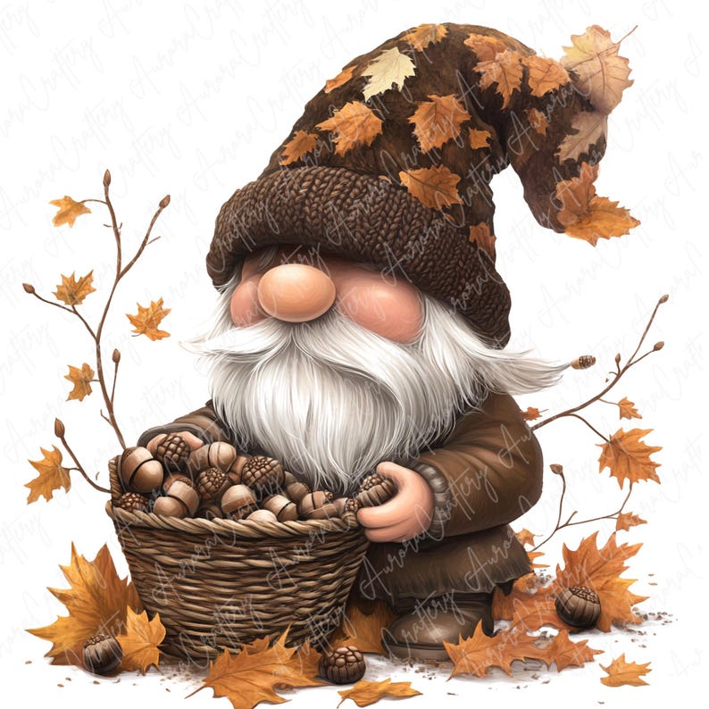 15 Fall Gnome Clipart, Autumn Fall Gnome, Cozy Seasonal Clipart, Fall ...
