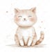 13 Watercolor Cute Cat Clipart, Whimsical Cat, Cute Kitten Clipart for ...