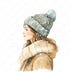 8 Watercolor Winter Girl in Blue Hat Clipart, Cozy Winter Girl Clipart ...
