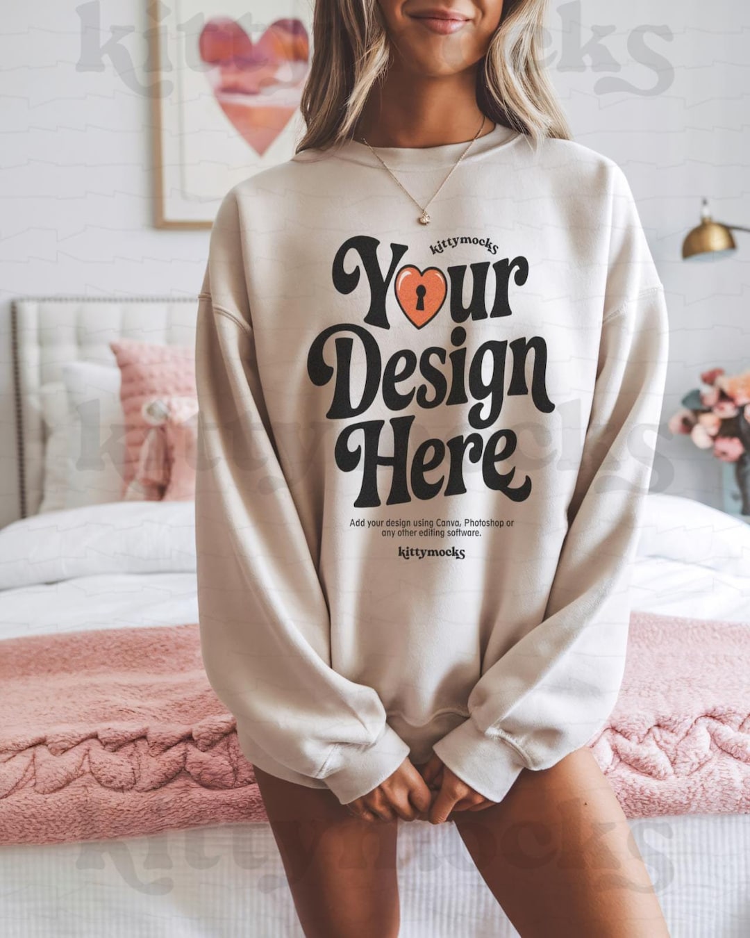 Jerzees 562MR Sandstone Mockup, 562MR Boho Aesthetic Mockup, Jerzees ...