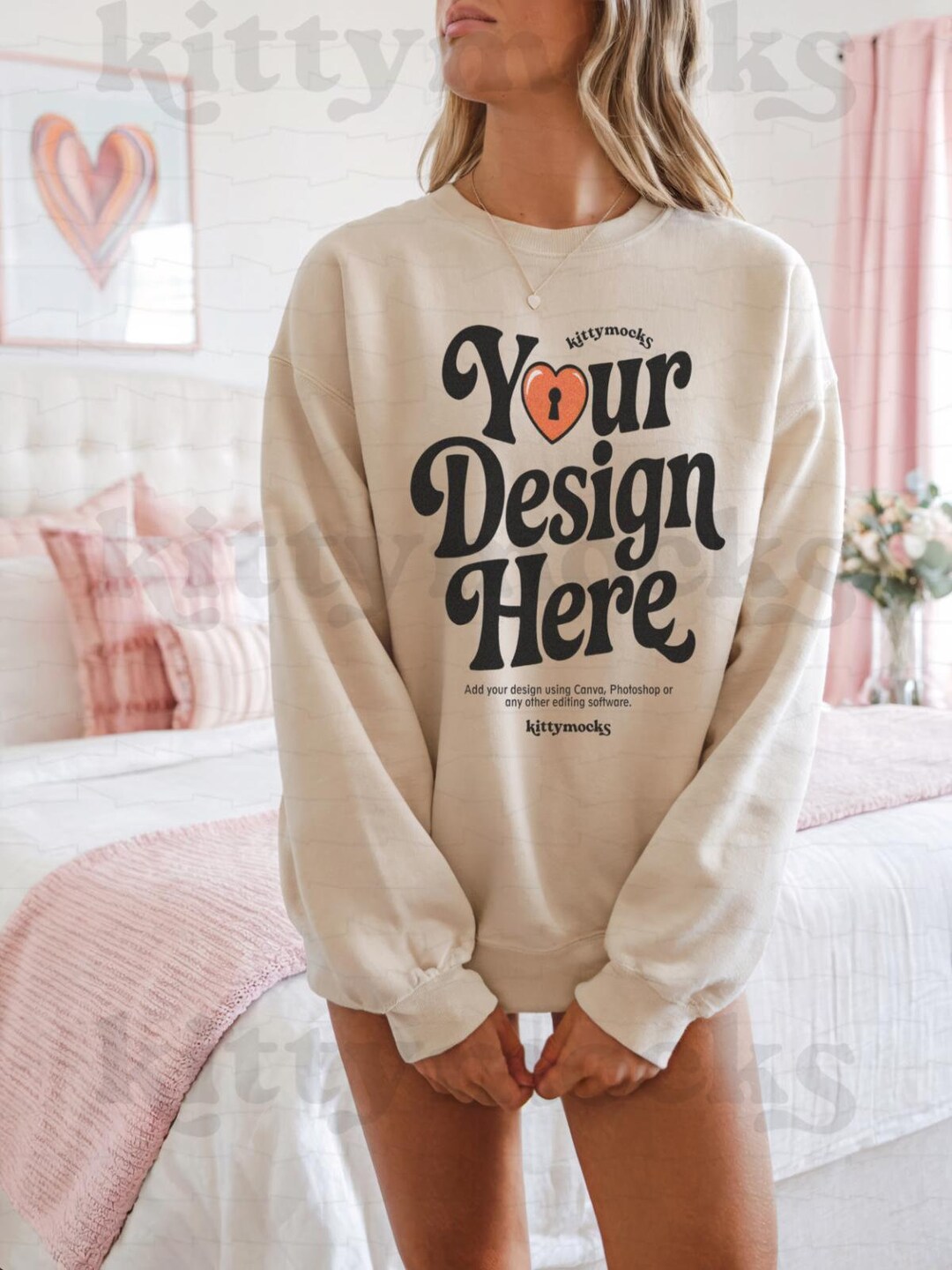 Jerzees 562MR Sandstone Mockup, 562MR Boho Aesthetic Mockup, Jerzees ...