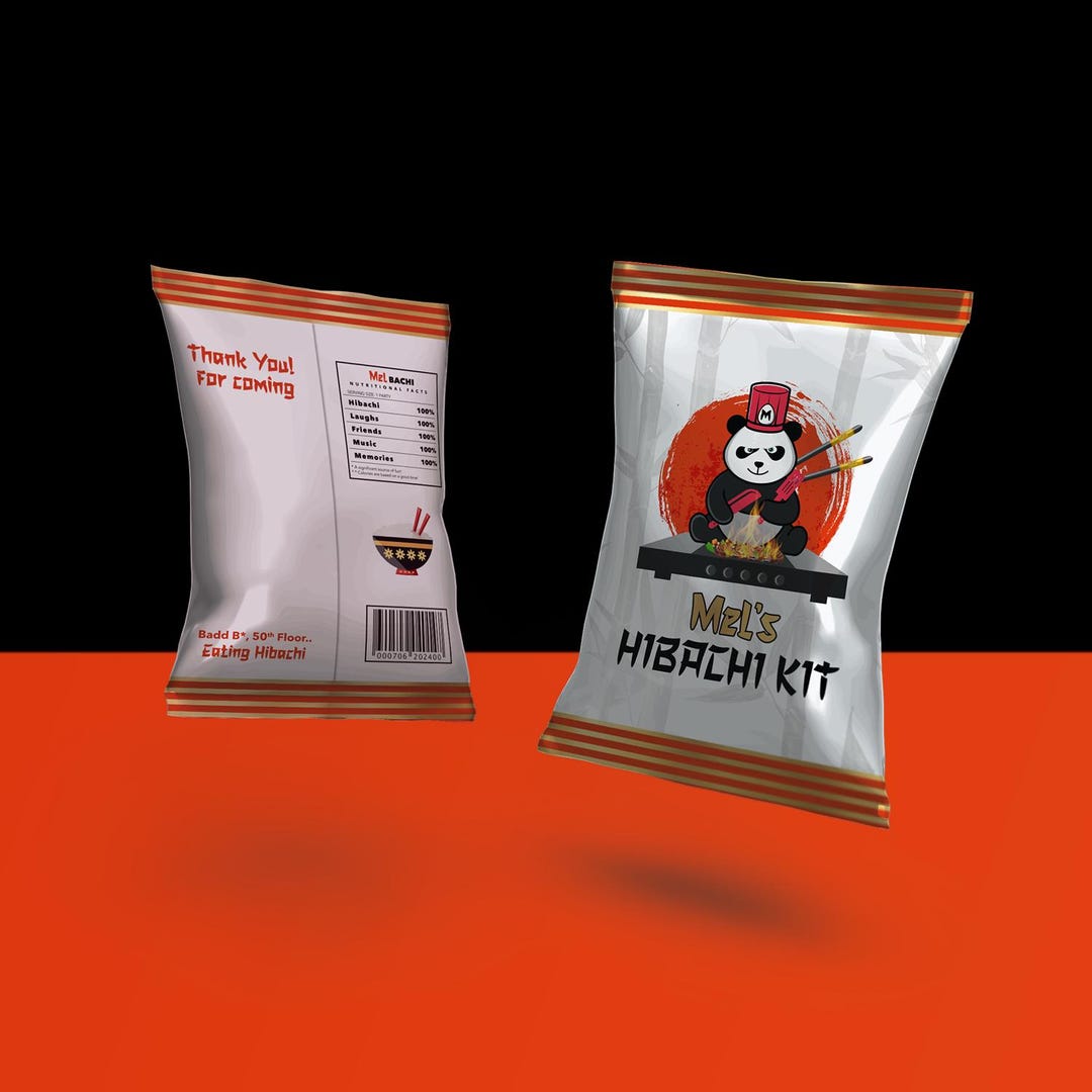 HIBACHI Chip Bags | Custom Chip Bags | Chip Bags With Photo | Digital ...