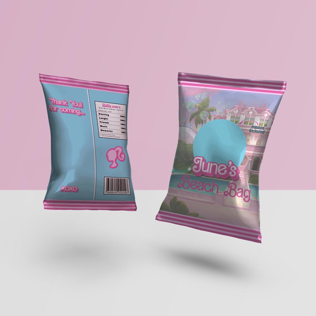 BARBIE Chip Bags | Custom Chip Bag | Custom Chip Bag With Photo ...