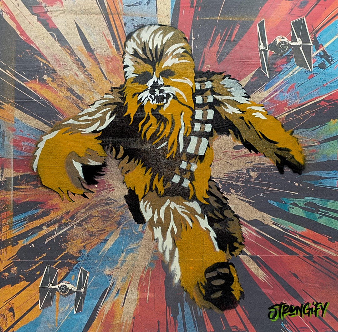 Chewie Star Wars Art Print: Pop Street Art Decor - Etsy