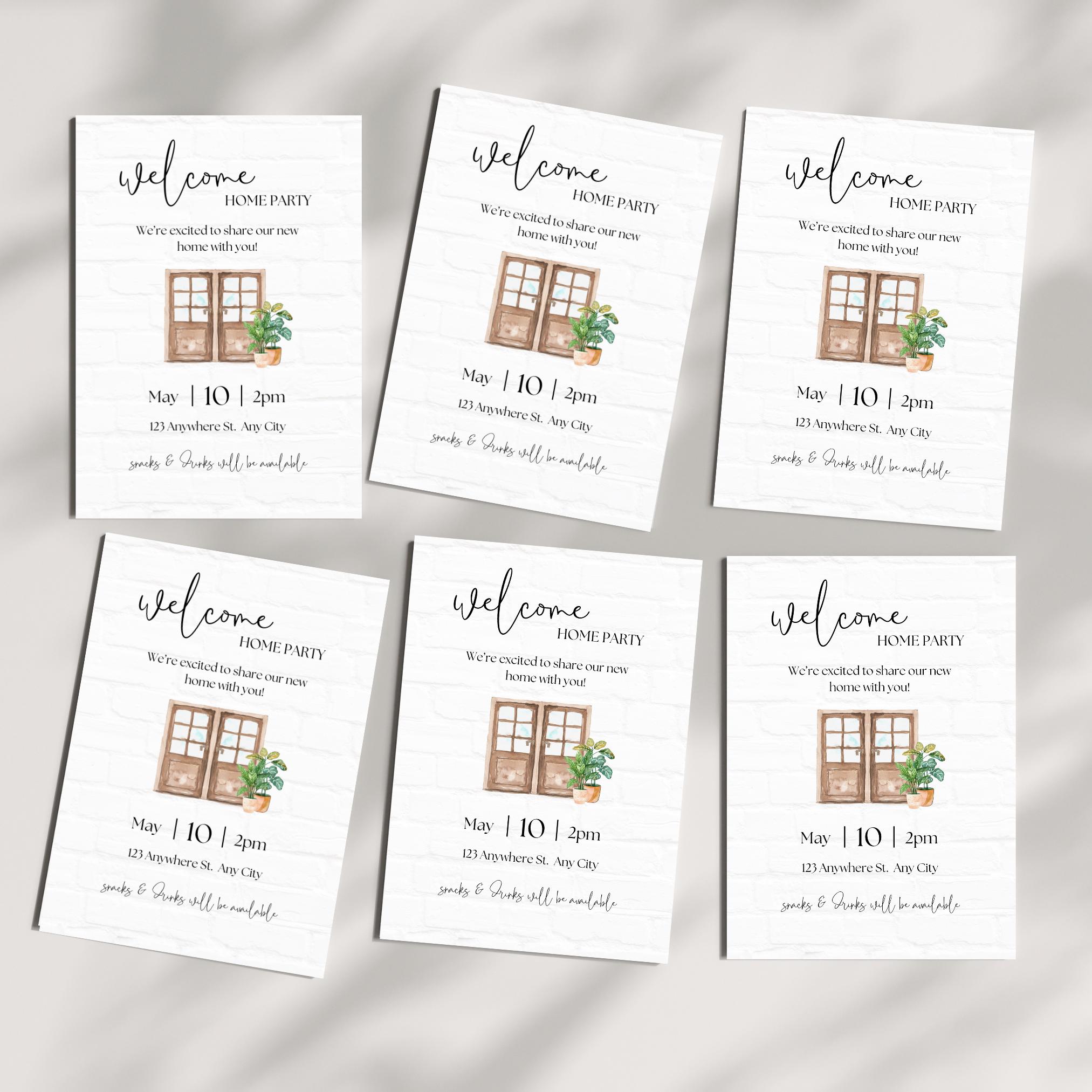 Editable Housewarming Party Invitation Template - Welcome Home ...