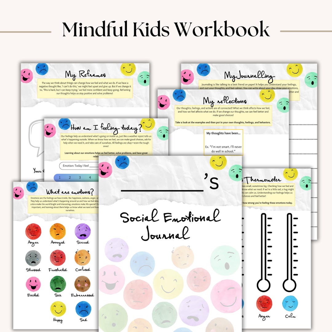 Mindful Kids Workbook | Social Emotional Learning Journal | Emotional ...
