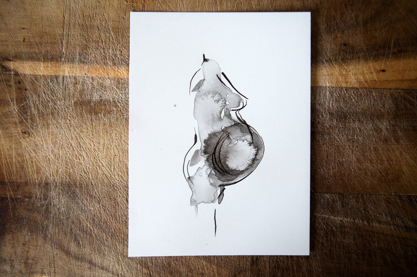 Pen and Ink Maternity Drawing Original - Etsy